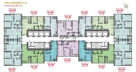Mặt bằng Landmark 4 Vinhomes Central Park Tân Cảng VIN Leasing