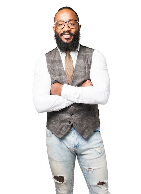 Free Photo Man Smiling With Arms Crossed