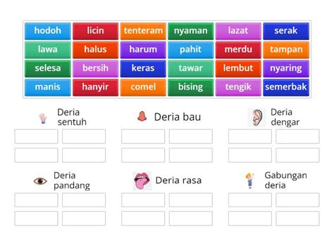 Kata Adjektif Pancaindera Group Sort