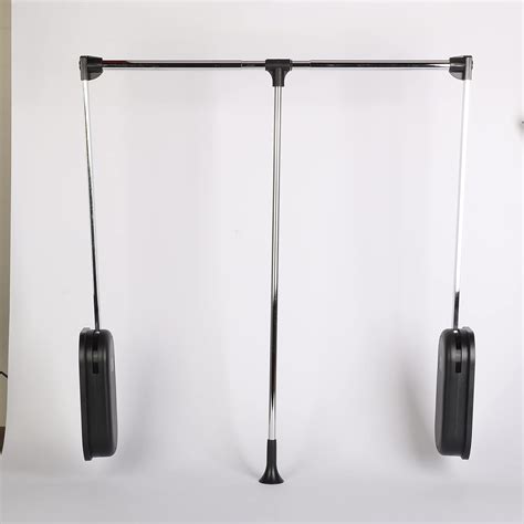 Amazon Usego Pull Down Closet Rod Chrome Heavy Duty Adjustable