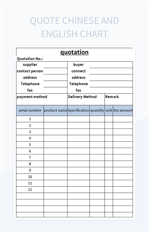 Free Excel Quote Template