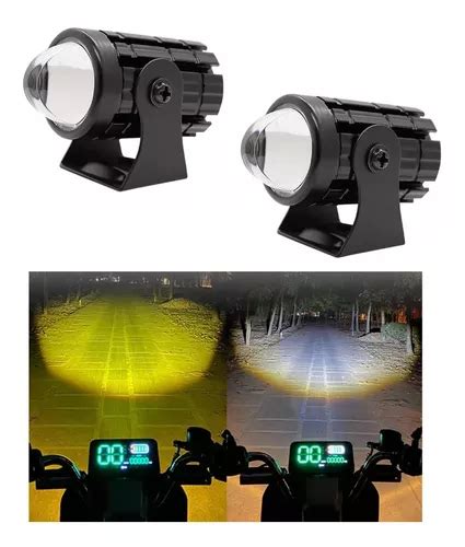 2 Faros Led Luz Lupa Auto Moto Exploradora Híper Potente MercadoLibre