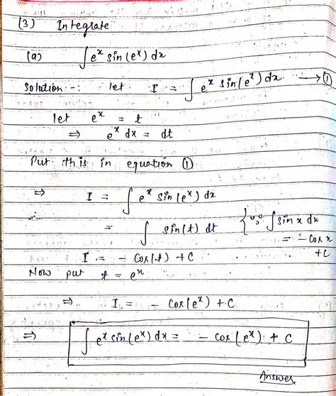 [solved] 3 integrate a sex sin ex dx b s cos x sin x dx course hero