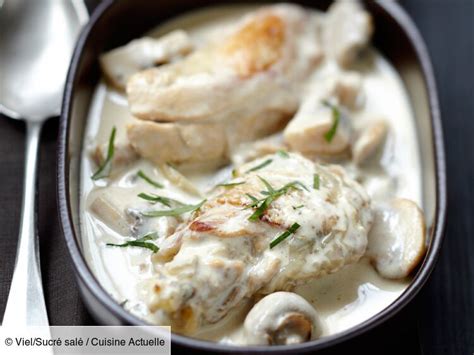 Poulet aux champignons et à la crème facile découvrez les recettes de