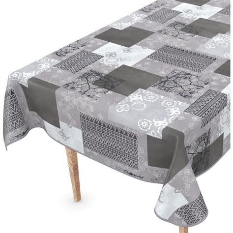 Nappe En Toile Cirée Lavable Au Mètre Sans Pvc Avec Ourlet Emma 160 X