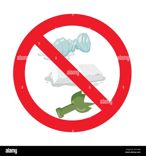 Prohibited Waste Disposal Banque D Images Vectorielles Alamy
