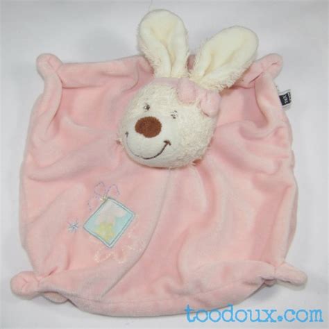 Toodoux Sp Cialiste En Sos Doudou Lapin Tex Baby Plat Carr Rose