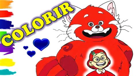 Como Pintar O Desenho Red Crescer Uma Fera Panda Meilin Mei Lee