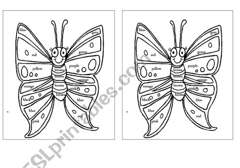 Butterflies Esl Worksheet By Joannawesolowska