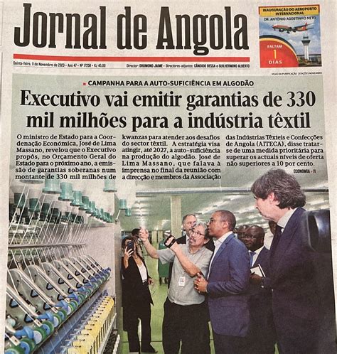 Comunicado de imprensa Reunião na Textang entre a Aiteca e Gabinete
