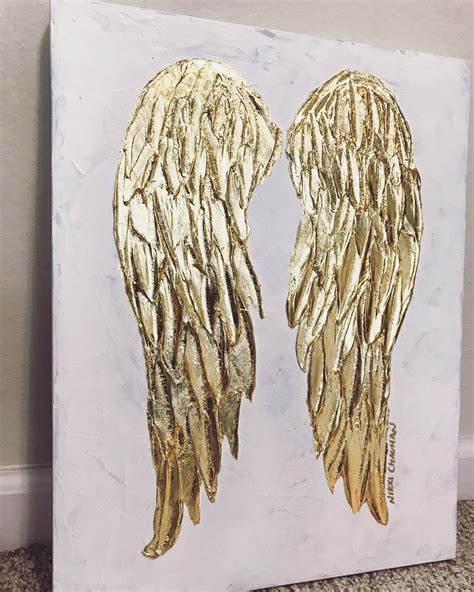 Angel Wings Art D N Angel Angel Wings Painting Gold Leaf Art Gold