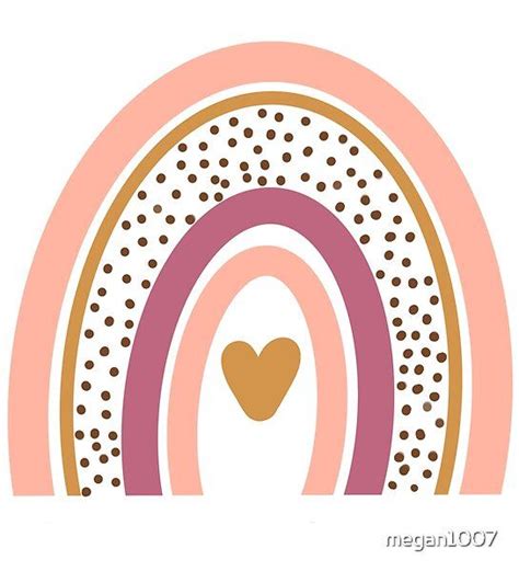 A Heart Is In The Middle Of A Rainbow With Dots On It S Side