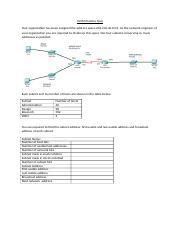 VLSM Subnetting Practice Docx VLSM Practice Quiz Your Organization