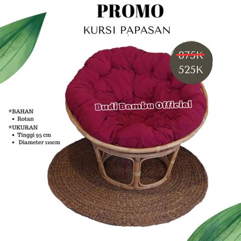 Jual KURSI ROTAN PAPASAN ROTAN KURSI SANTAI BERKUALITAS 100cm Kab