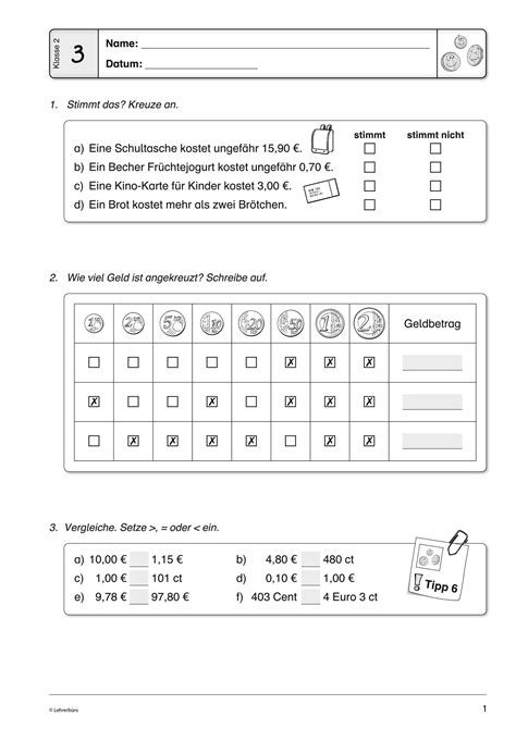 Grundschule Unterrichtsmaterial Mathematik Lernstand Messen Und