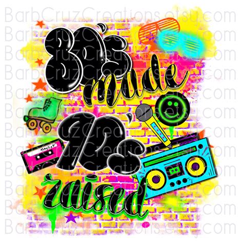 80 S Made 90 S Raised Airbrush Background 80s Etsy UK