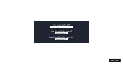Tip Calculator Codesandbox