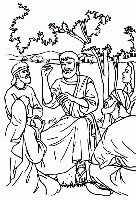 Imagenes Cristianas Para Colorear Jesus Enseña Para Colorear