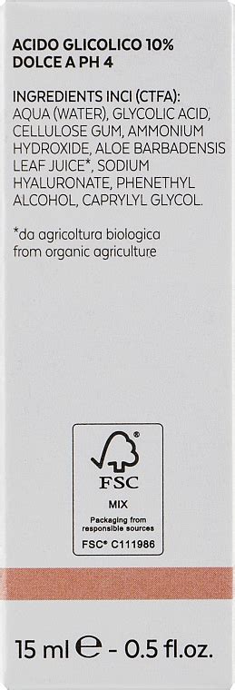 Sérum à l acide glycolique 10 pour visage Bioearth Elementa Exfo