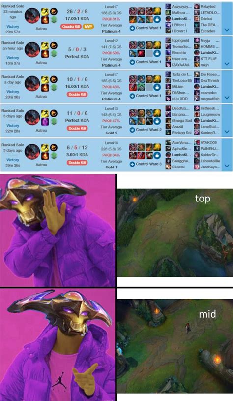 Best Toplane Images On Pholder League Of Memes Aatrox Mains And