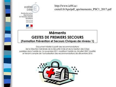 Apprendre A Porter Secours Ppt T L Charger