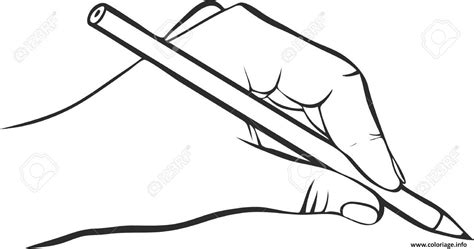 Coloriage Main Qui Dessine Avec Un Crayon Hd Jecolorie The Best Porn