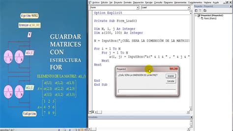 elementos de una matriz en visual basic 6 0 youtube