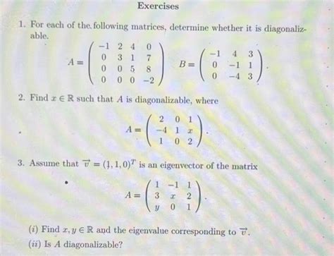 Solved 1 For Each Of The Following Matrices Determine Chegg