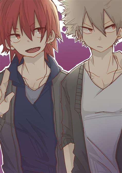 Bakugou Katsuki Kirishima Eijirou Kiribaku Cuddle My Hero Academia
