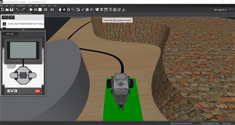 lego mindstorms ev3 use virtual robotics toolkit vat to practice line following the coding fun