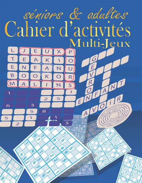 Buy Cahier dactivités séniors multijeux Grand format de mémoire et