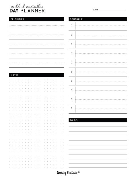 25 Printable Daily Planner Templates FREE In 50 OFF