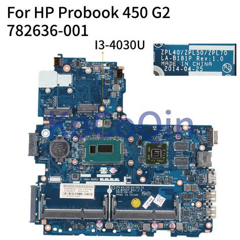 KoCoQin Laptop Motherboard For HP Probook 440 450 470 G2 I3 4030U