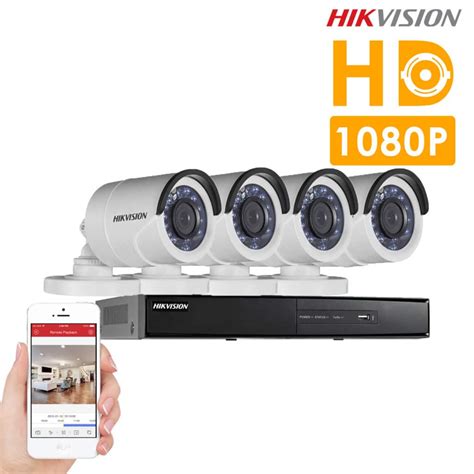 KIT Cámaras de seguridad HD Hikvision KIT 4 cámaras HD 1080 Tubo