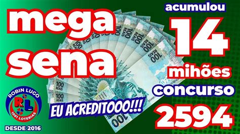 MEGA SENA 2594 R 14 000 000 00 milhões TUDO para ACERTAR as 6 DEZENAS