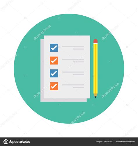 Checkliste Projekt Dokument Vektor Illustration Stock Vektorgrafik Von