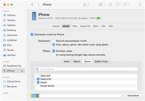 Menggunakan Finder Untuk Menyelaraskan IPhone IPad Atau IPod Touch