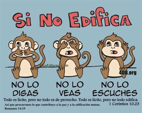 Si No Edifica No Lo Digas No Lo Veas No Lo Escuches Reflexiones Para