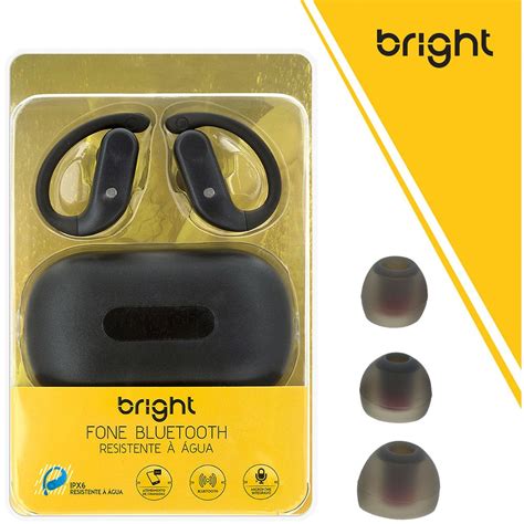 Fone De Ouvido Bluetooth Sport Resistente Agua Preto Fn Bright