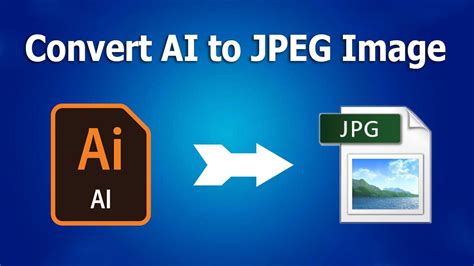 How To Convert Ai File To Jpeg Image Using Adobe Illustrator Cc Youtube