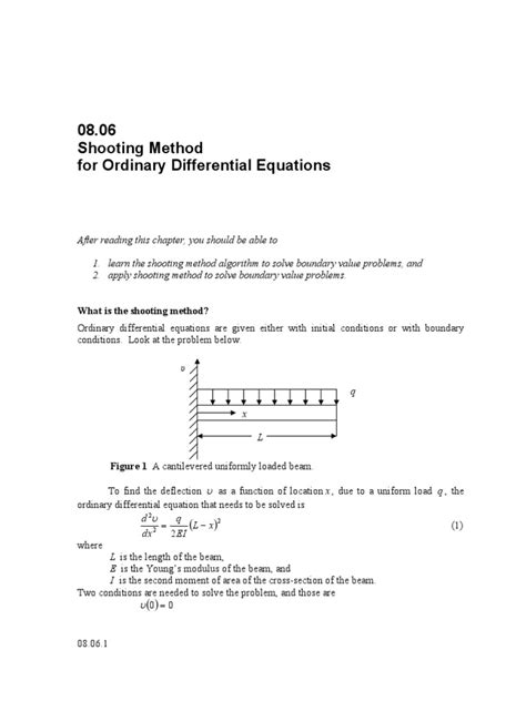 08 06 shooting method for ordinary differential equations ordinary differential equation