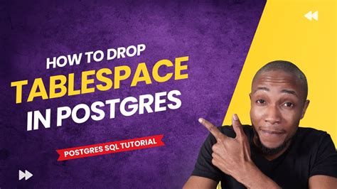 drop tablespaces in postgres youtube