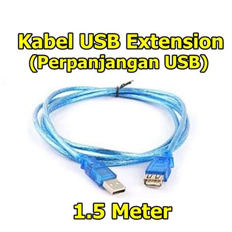 Jual Kabel Usb Extension 1 5 Meter Male To Female Shopee Indonesia