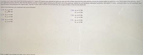 solved find p value test statistic and identify the
