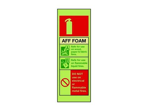 AFF Foam Fire Extinguisher Sign Fire Safety Signs Safe Industrial