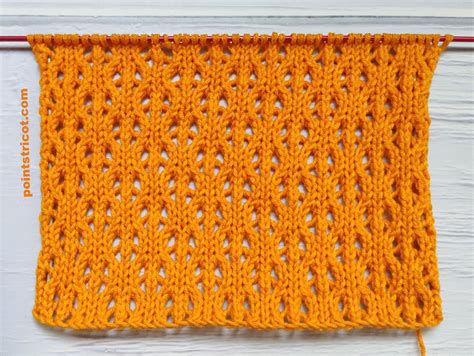 Les points de Tricot Point Ajouré au Tricot