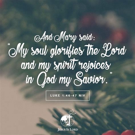 Verse Of The Day And Mary Said My Soul Glorifies The Lord And My