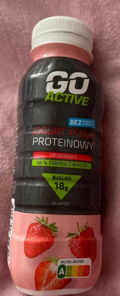 Jogurt pitny proteinowy truskawka Go Active kalorie kJ a nutriční