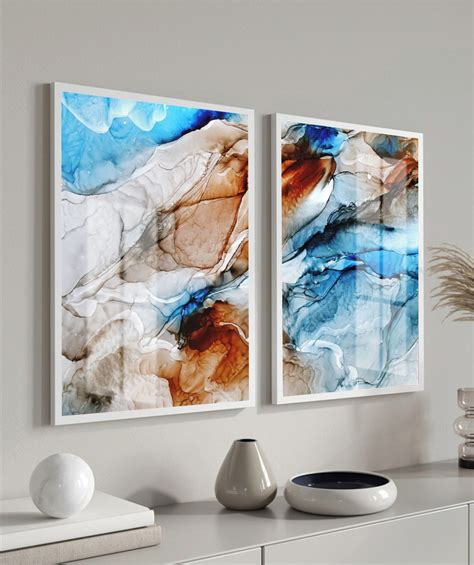 Kit Quadros Decorativos Modernos Abstrato Moldura E Vidro