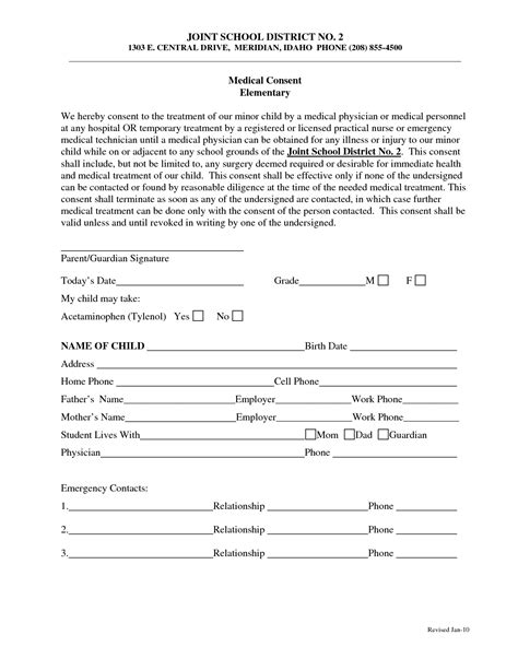 Fillable Informed Consent Form Printable Forms Free Online